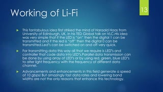 Li fi(light fidelity)-the future technology in wireless | PPTX