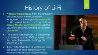 Li fi(light fidelity)-the future technology in wireless | PPTX