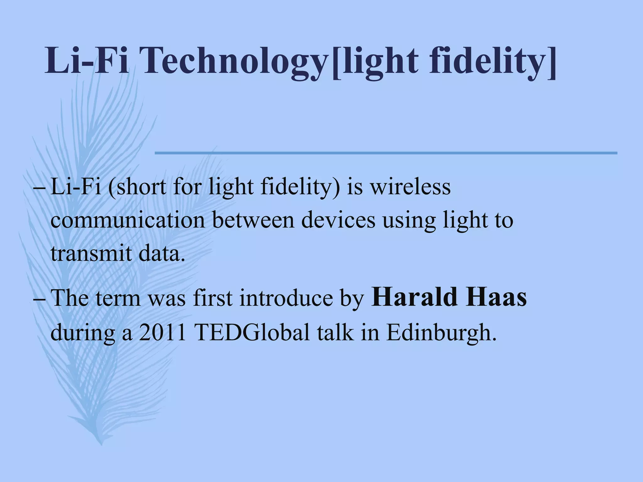 Li fi [light fidelity] | PPT
