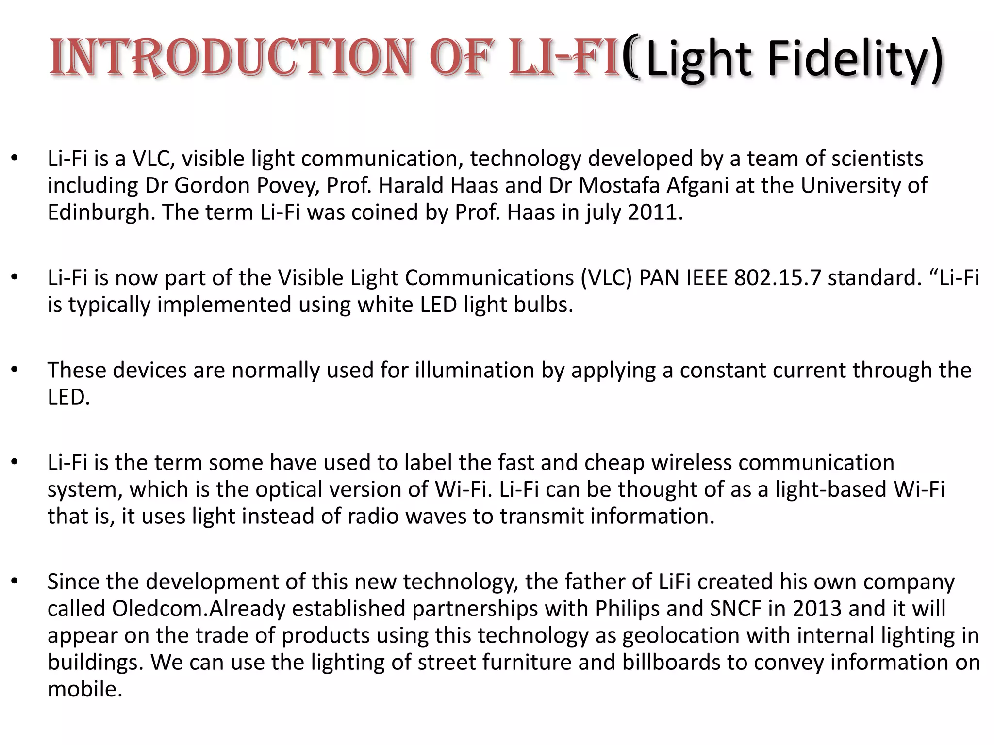Li fi technology | PPTX