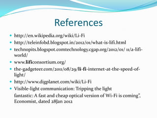 Li fi technology - A complete overview | PPTX