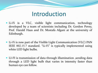 Li fi technology - A complete overview | PPTX