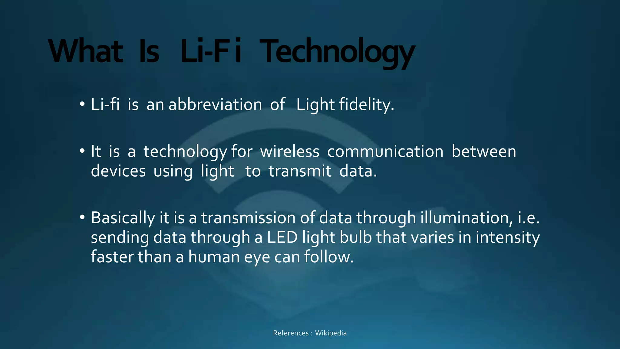 Li fi technology | PPTX | Computer Networking | Computing