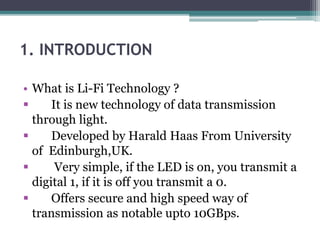 Li fi technology(mrsurwar) | PPTX