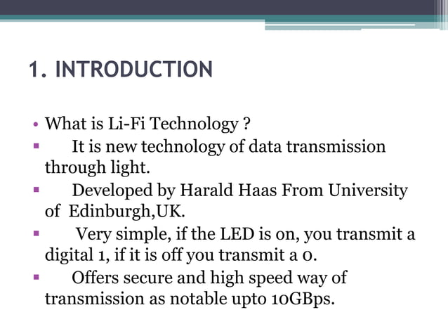 Li fi technology(mrsurwar) | PPTX