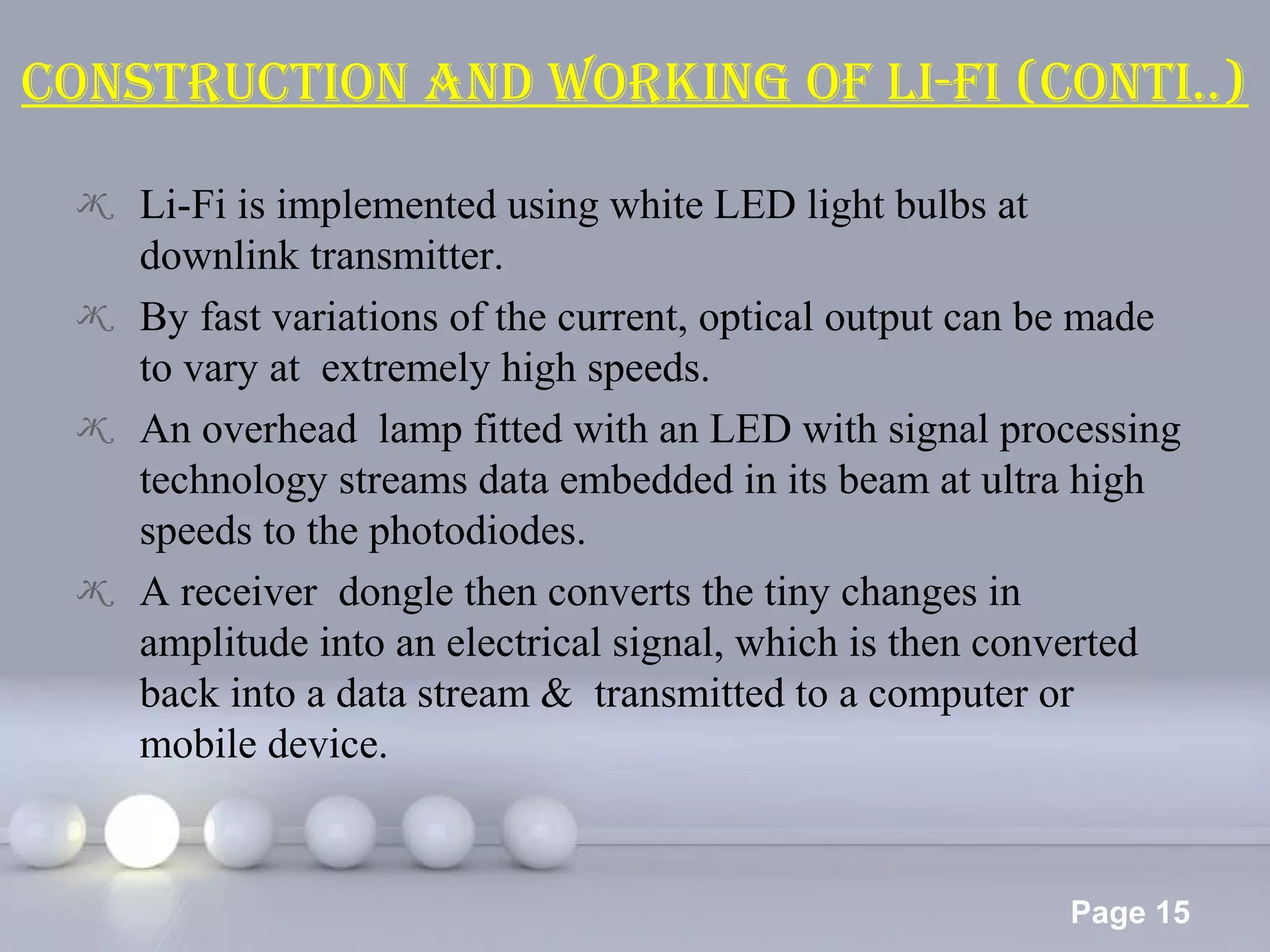 Li fi technology ppt | PPT