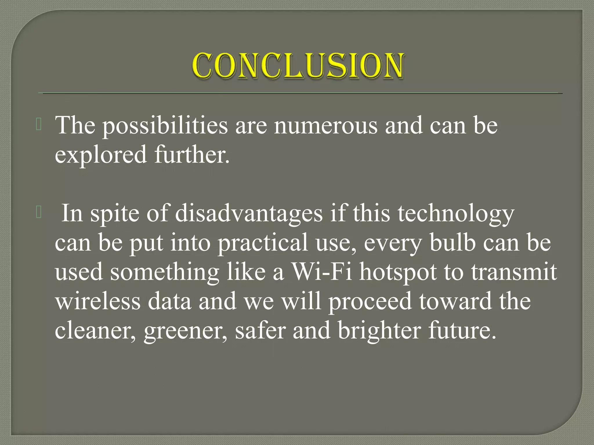 Li fi technology ppt | PPT