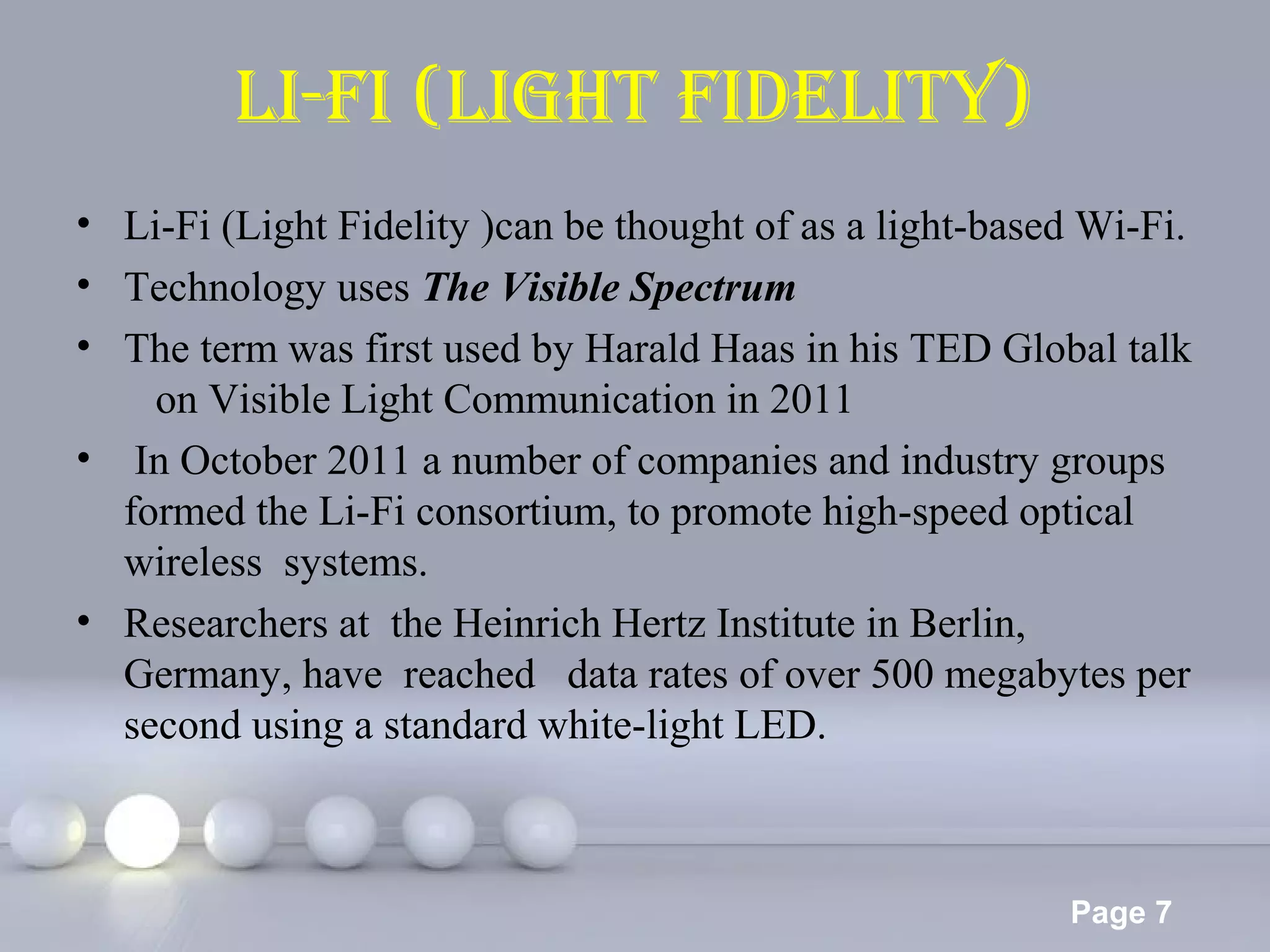 Li fi technology ppt | PPT