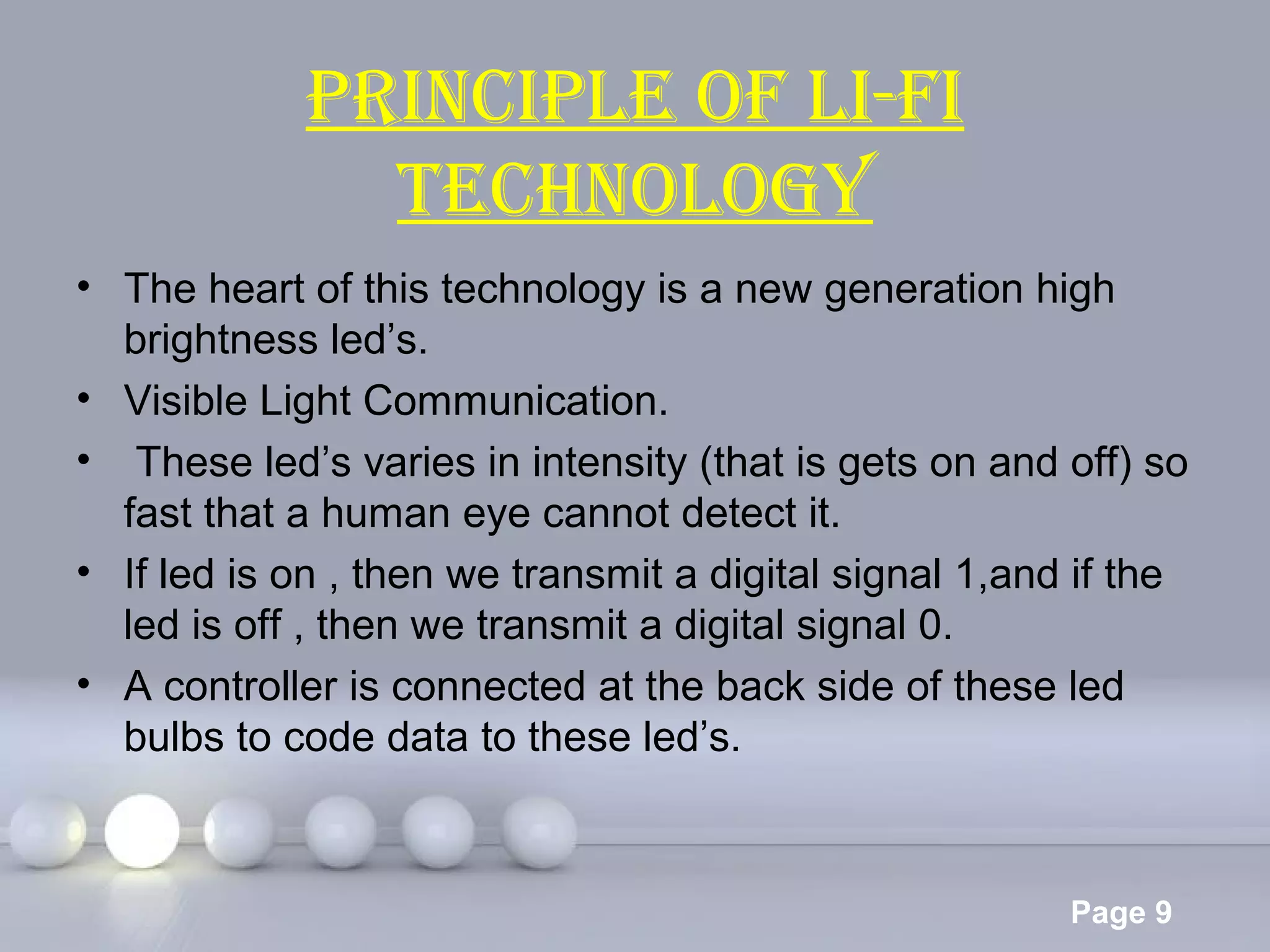 Li fi technology ppt | PPT