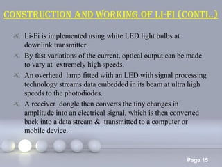 Li fi technology ppt | PPT