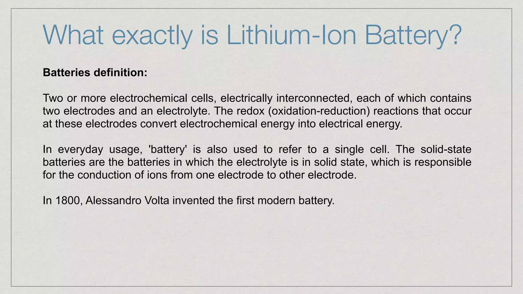 Lithium Ion Batteries, an Overview | PDF