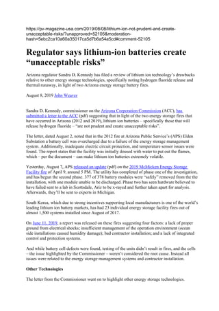 Li-ion batteries explosion risks | PDF