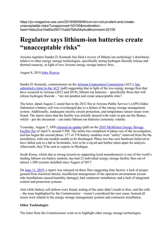 Li-ion batteries explosion risks | PDF