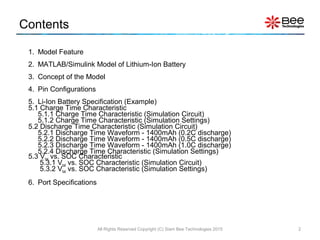 Device Modeling of Li-Ion battery MATLAB/Simulink Model | PPT
