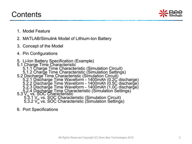 Device Modeling of Li-Ion battery MATLAB/Simulink Model | PPT