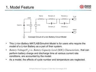 Device Modeling of Li-Ion battery MATLAB/Simulink Model | PPT