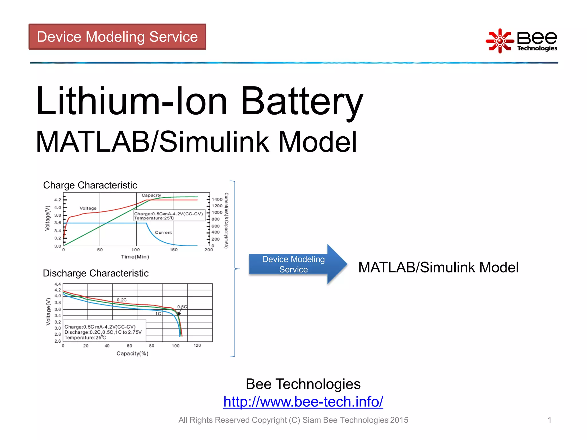Device Modeling of Li-Ion battery MATLAB/Simulink Model | PDF