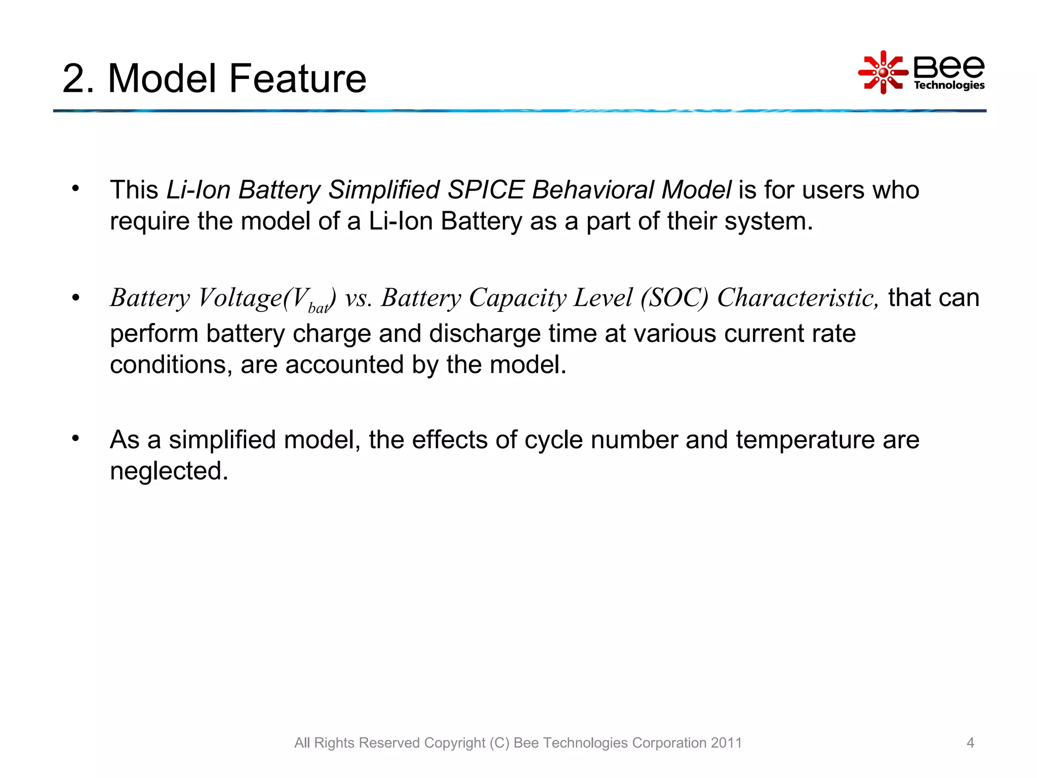 Simple mode of Li-ion battery (LTspice) | PPT