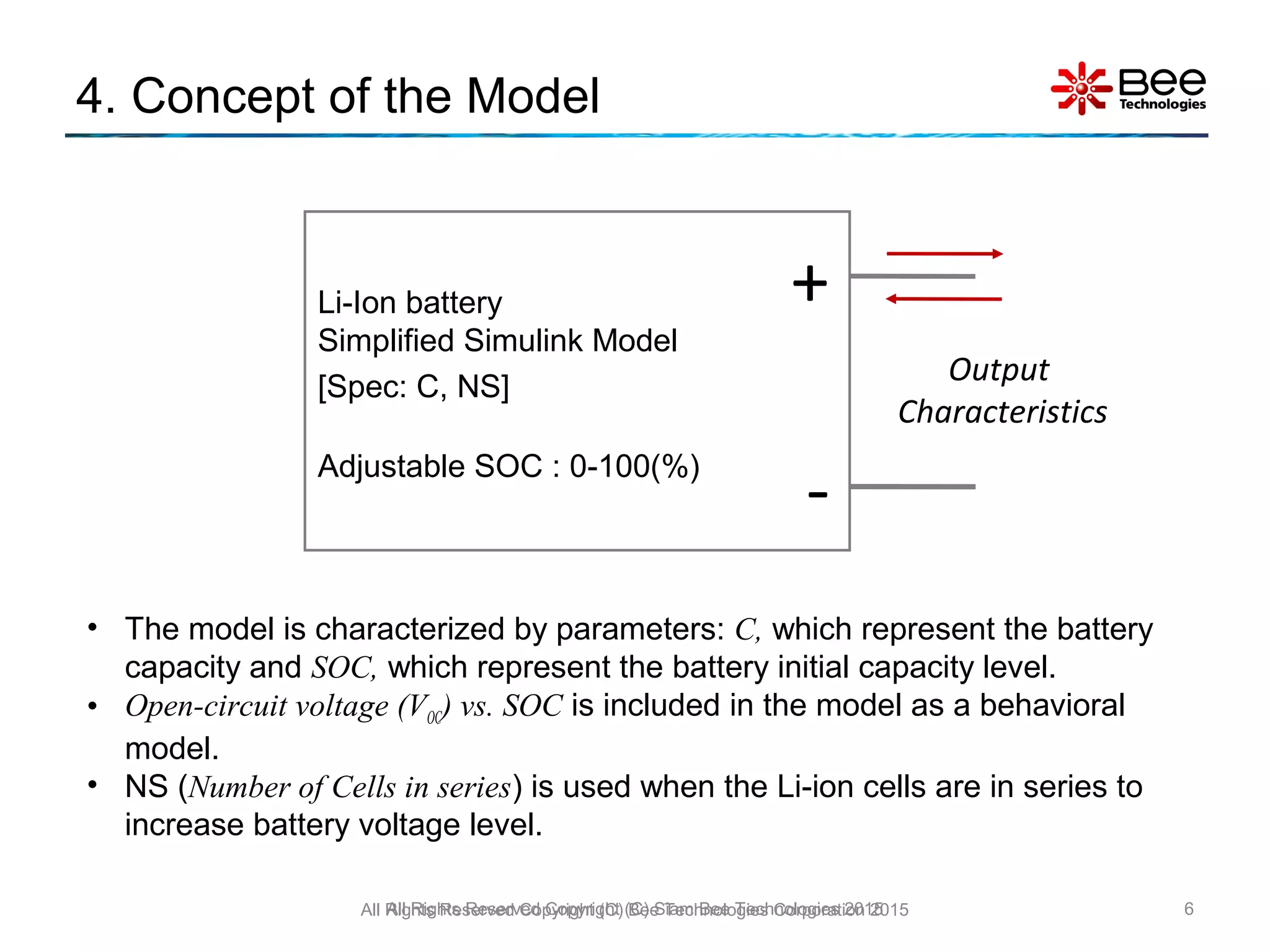Lithium Ion Battery Simplified Simulink Model using MATLAB | PPT