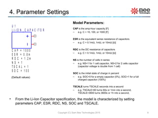 Li-ion Capacitor Model (Simplified Model) PSpice Version | PPT