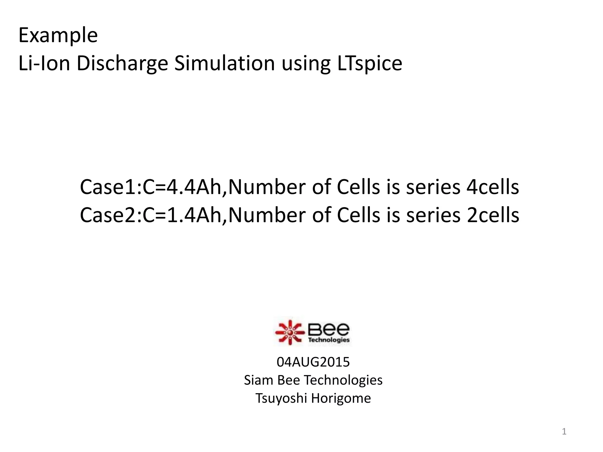 Li-Ion Discharge Simulation using LTspice | PPT