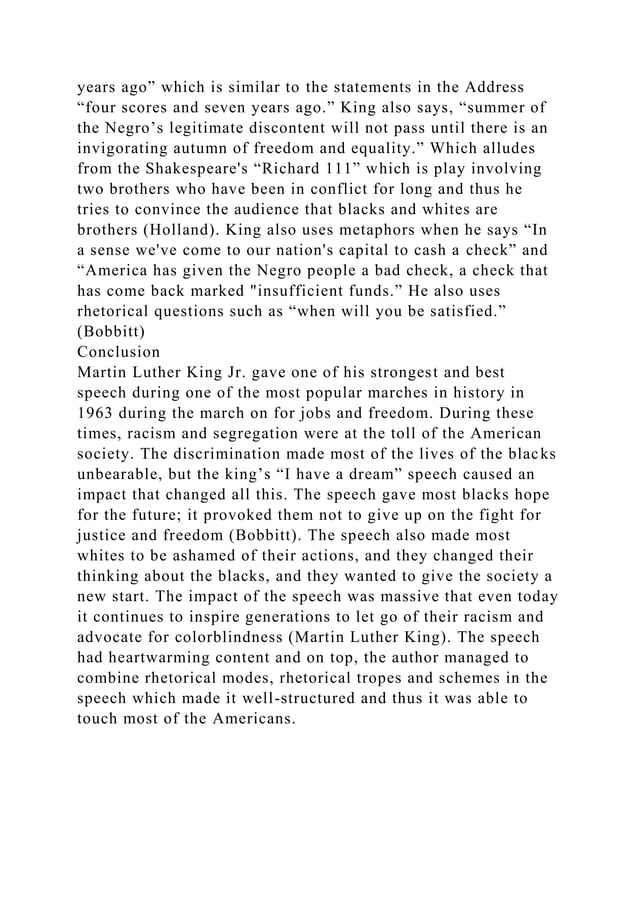 Li1LiRhetorical analysis of the I have a dream” speech by.docx