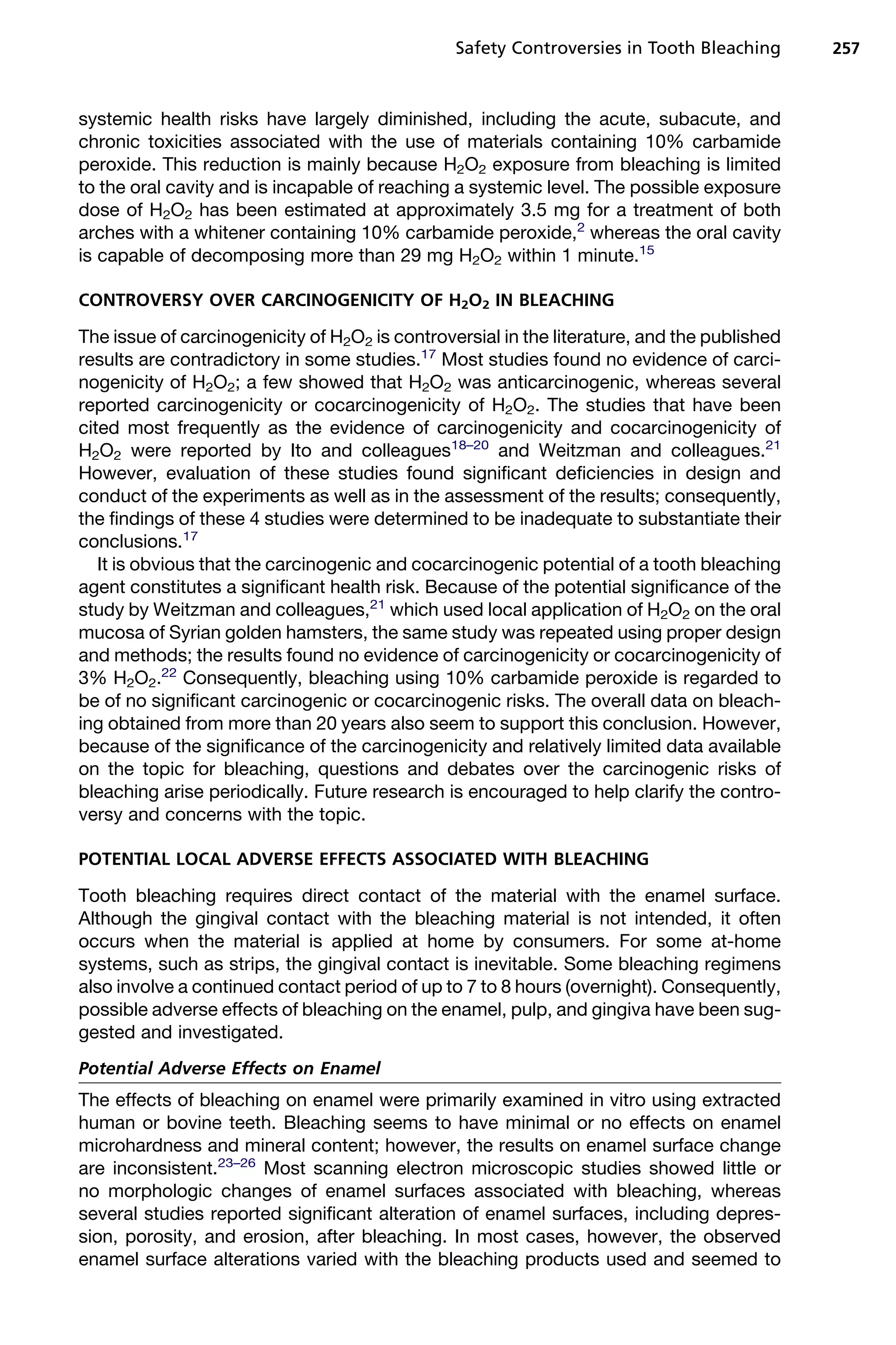 Safety Controversies in Tooth Bleaching | PDF