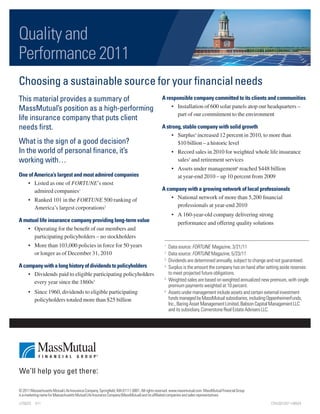 Quality & Performance Report - 2011 | PDF