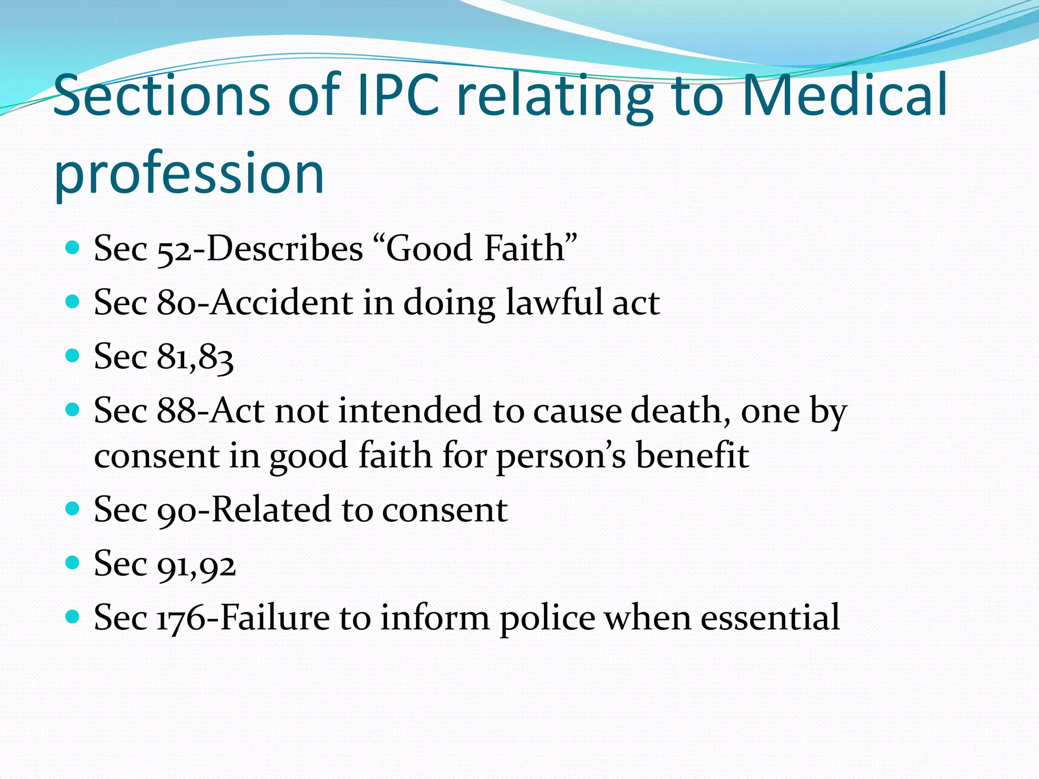 Liabilities of doctors under Indian Penal Code(IPC) ppt | PPTX