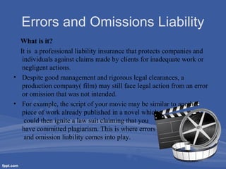 Film Liability insurance | PPT