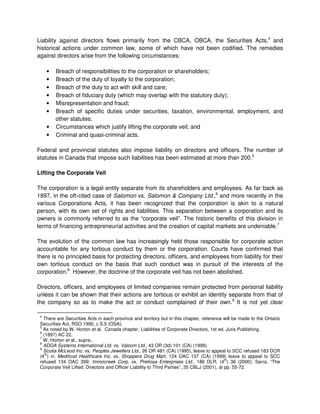 Liability of Directors in Canada – An Excerpt | PDF | Legal Services Industry | Industries