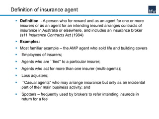 Liability of insurance agents to their clients | PPTX