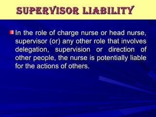 Liability of nurses thirumurugan | PPT