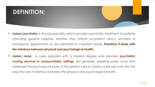 Liaison Psychiatry Nursing | PPT