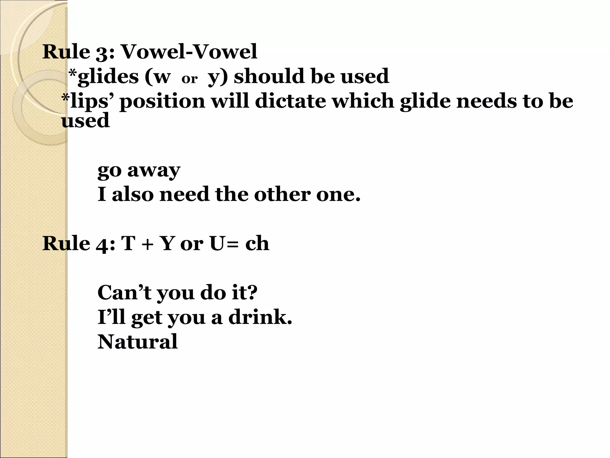 Liaisons and glides | PPT