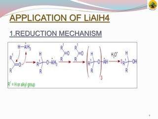 LiAlH4 reagent and it's application | PPTX