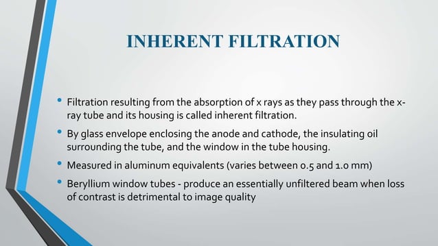Filters used in radiology.ppt.radiology. | PPTX | Chemistry | Science
