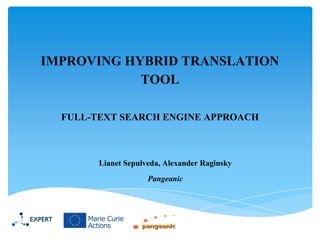 Lianet Sepulveda & Alexander Raginsky - ER 3a & ER 3b Pangeanic | PPT