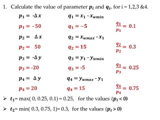 Liang barsky Line Clipping Algorithm | PPT