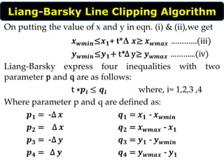 Liang barsky Line Clipping Algorithm | PPT