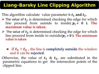 Liang barsky Line Clipping Algorithm | PPT