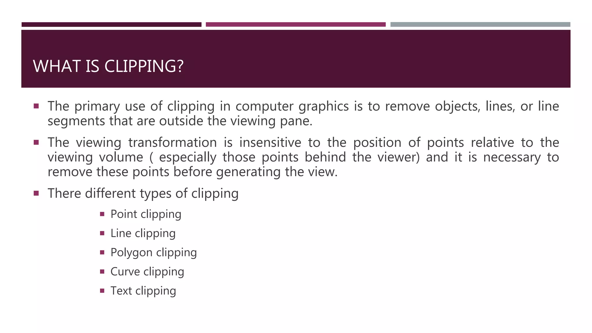 Liang- Barsky Algorithm, Polygon clipping & pipeline clipping of ...