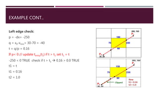 Liang- Barsky Algorithm, Polygon clipping & pipeline clipping of ...