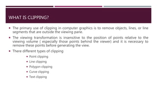 Liang- Barsky Algorithm, Polygon clipping & pipeline clipping of ...