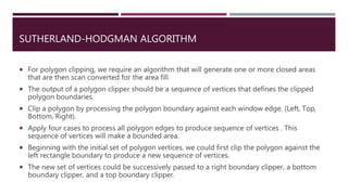 Liang- Barsky Algorithm, Polygon clipping & pipeline clipping of ...