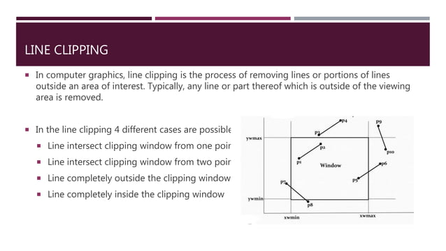 Liang- Barsky Algorithm, Polygon clipping & pipeline clipping of polygons | PPTX | 3-D Graphics ...