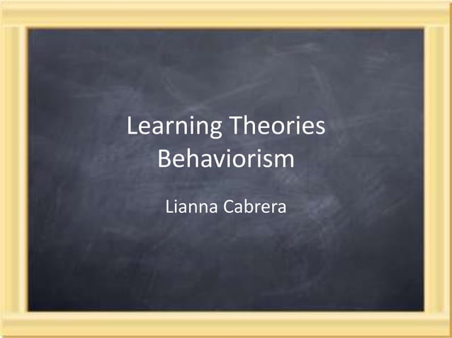 Lianna - Learning Theory | PPTX