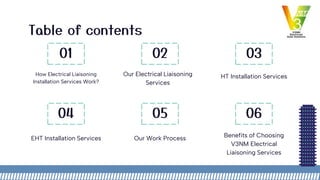 Expert Electrical Liaisoning Services | V3NM | PPTX