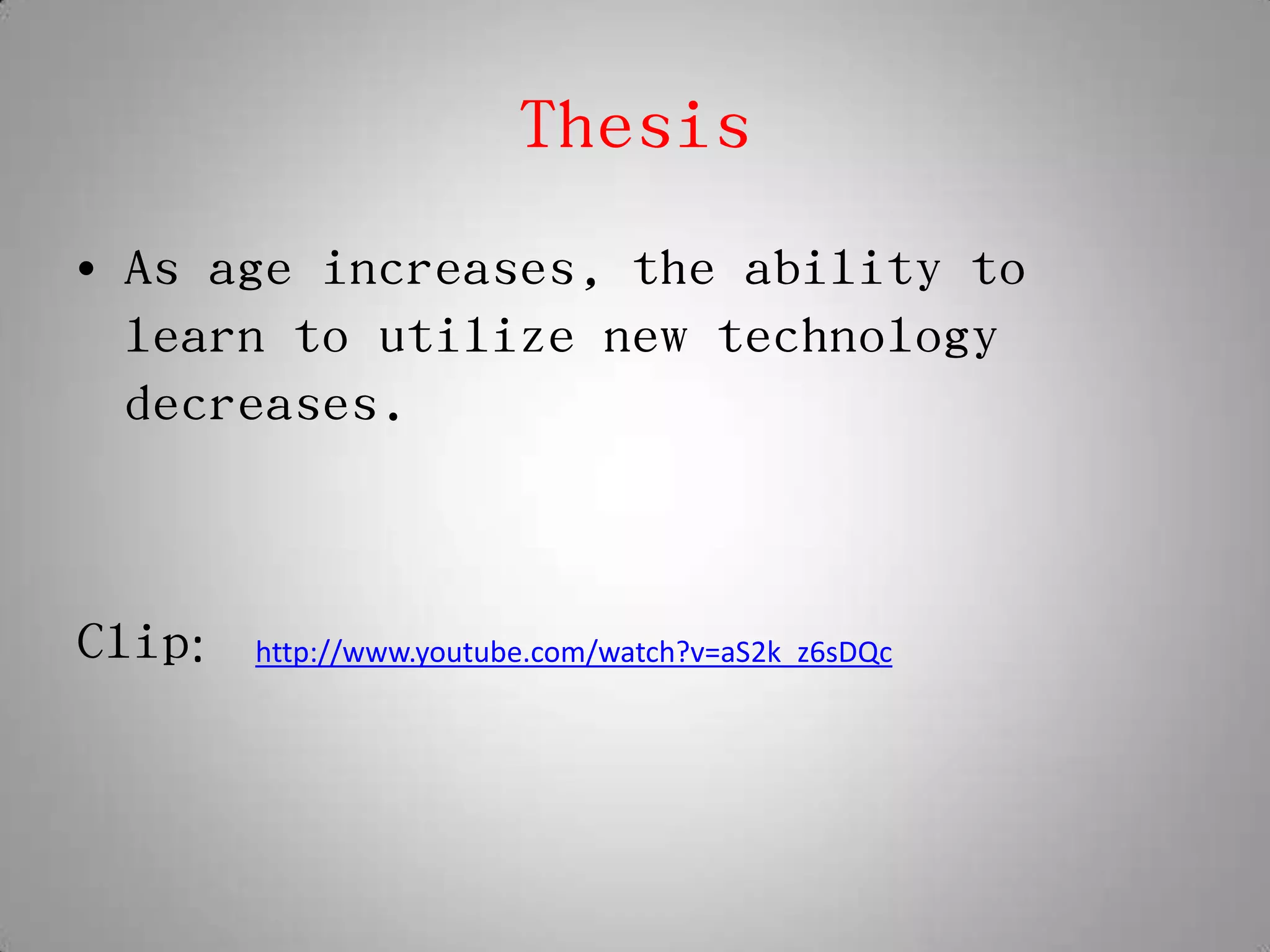 Age and Technology Presentation | PPTX | Education