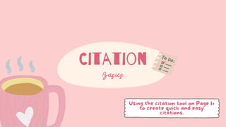 Tutorial Assignment - Citation Basics | PPTX